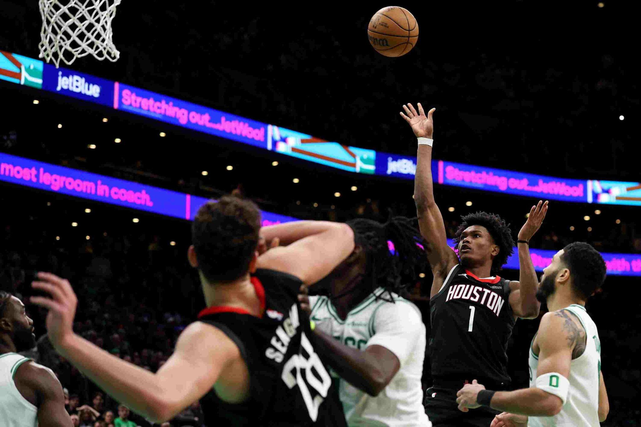 Boston Celtics fall to Houston Rockets after Amen Thompson's game ...
