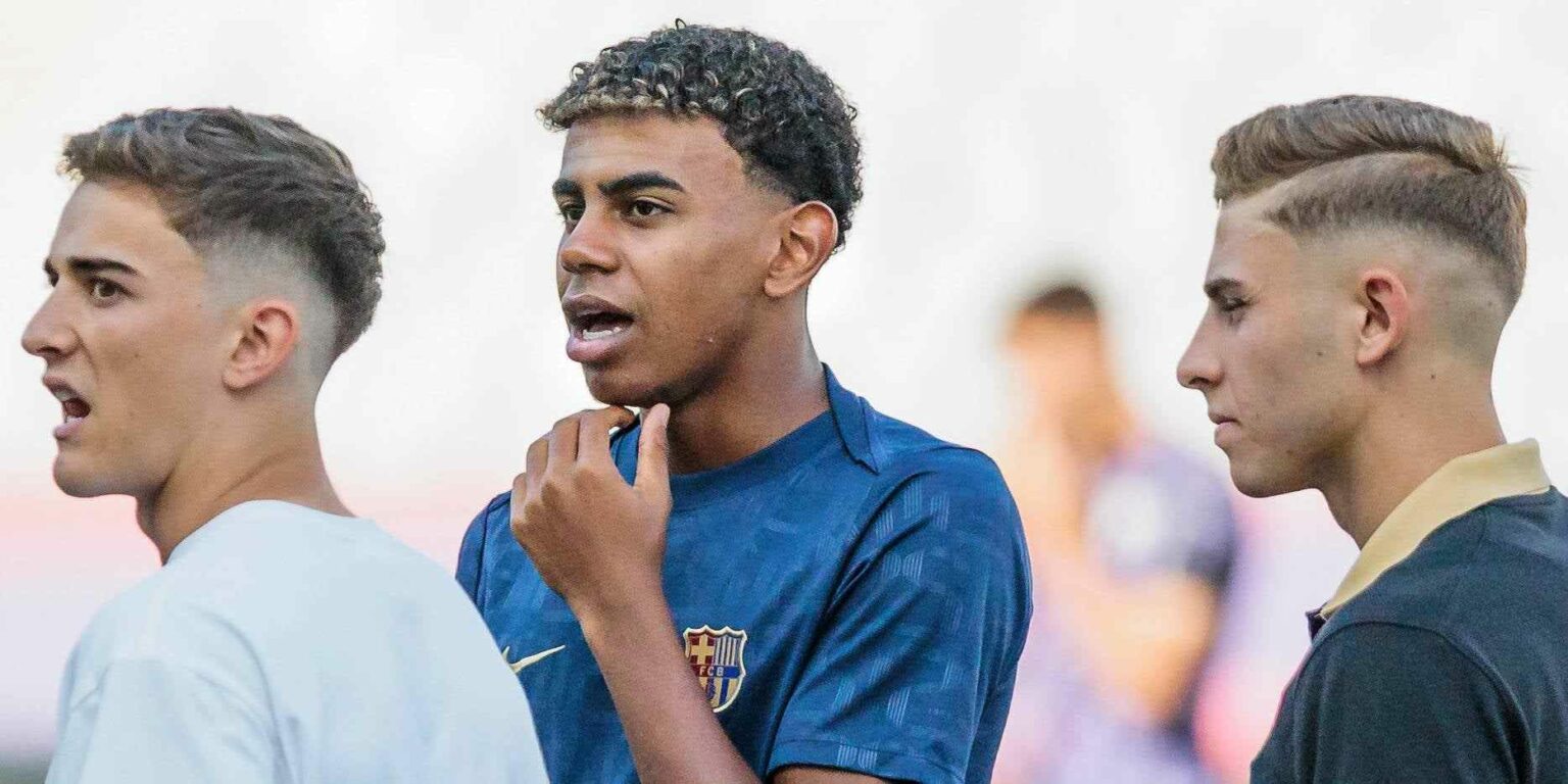 Barcelona Academy Stars Gavi and Fermin Lopez Quell Training Ground ...